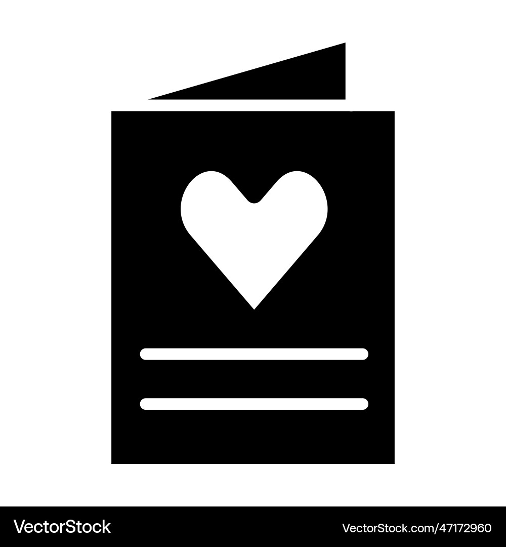 Wedding invitation glyph icon for personal Vector Image