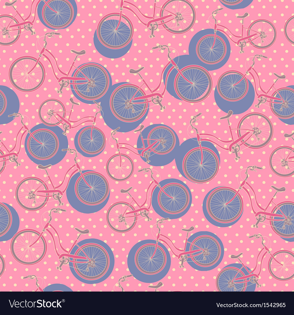 Bicycles seamless pattern Royalty Free Vector Image