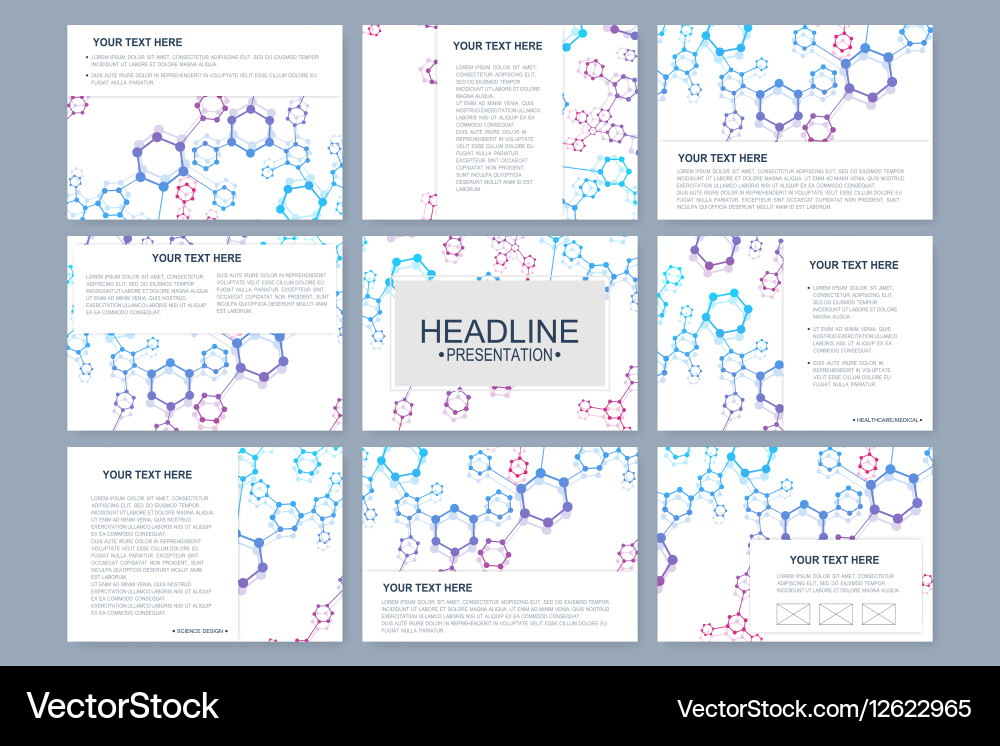Big set of templates for presentation Royalty Free Vector