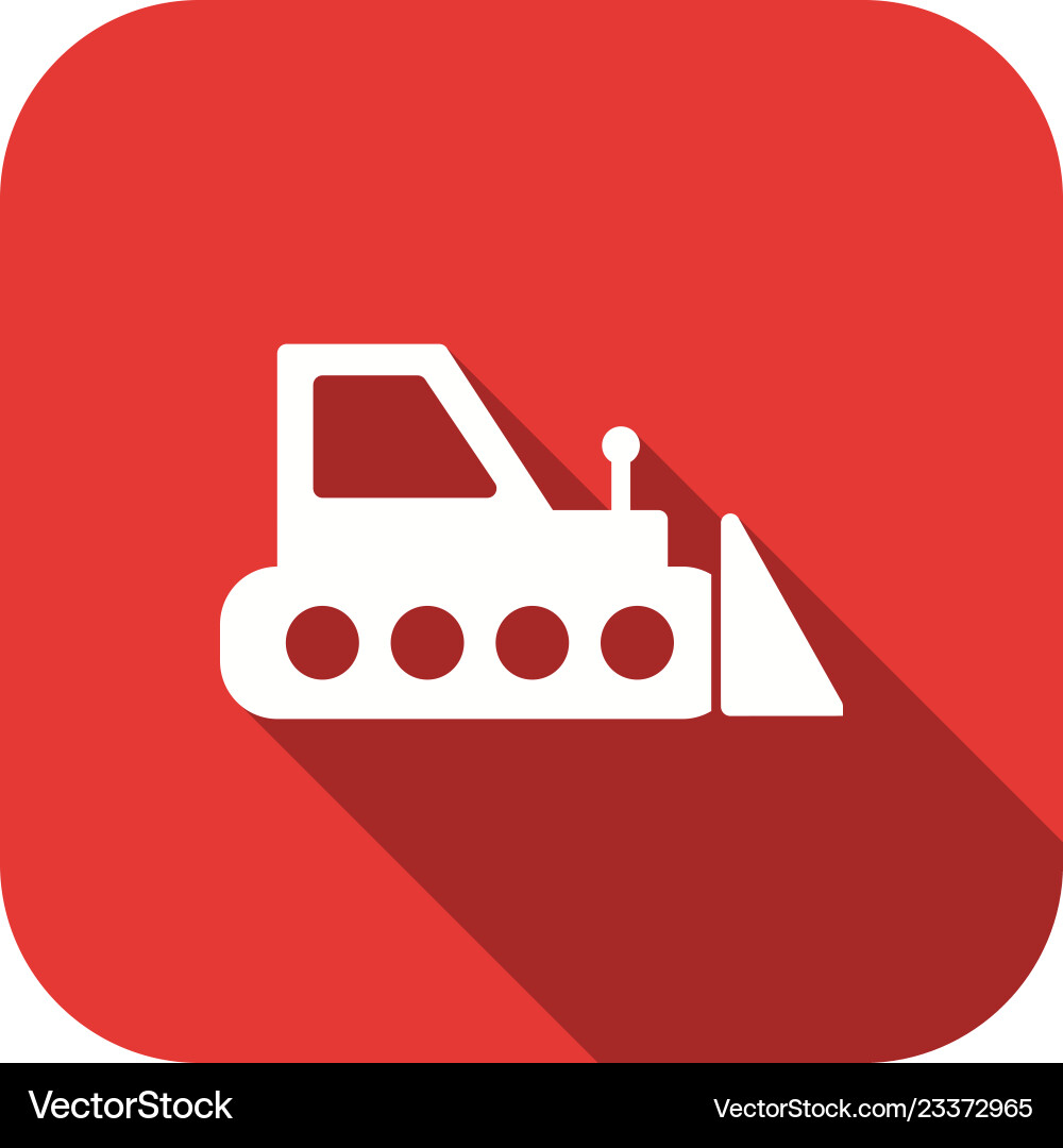 Bulldozer icon Royalty Free Vector Image - VectorStock