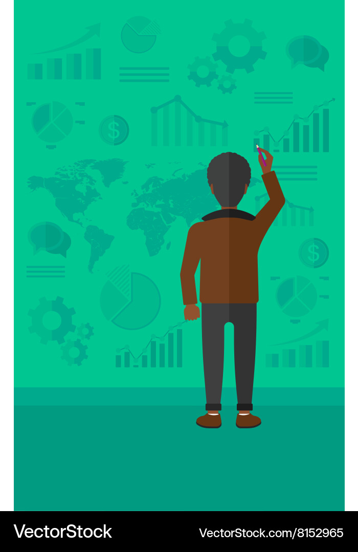 Businessman Presenting Report Royalty Free Vector Image