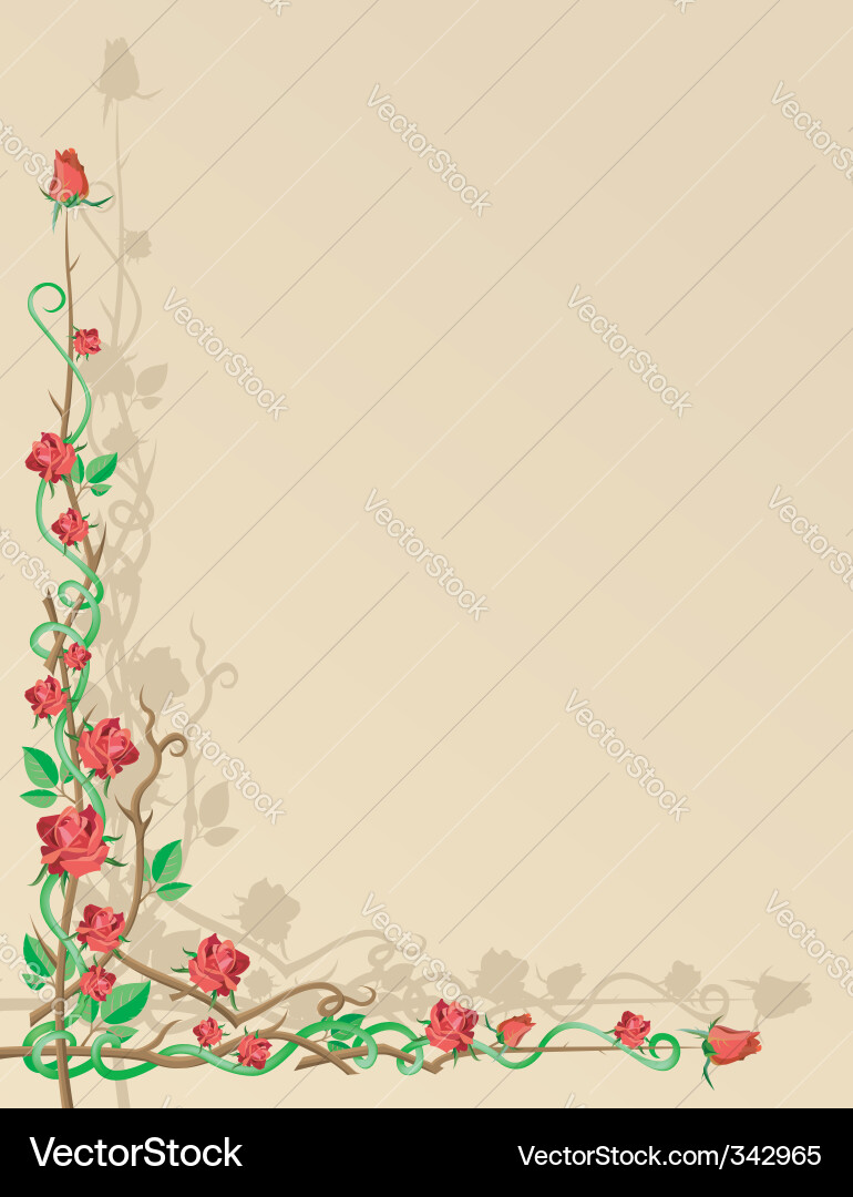 Decorative rose border Royalty Free Vector Image