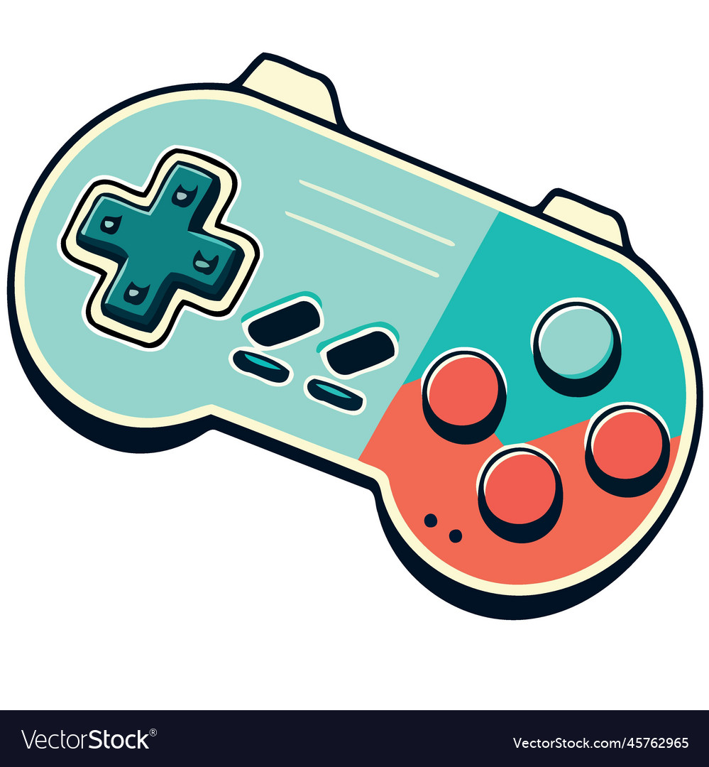 Electronic video game controller Royalty Free Vector Image
