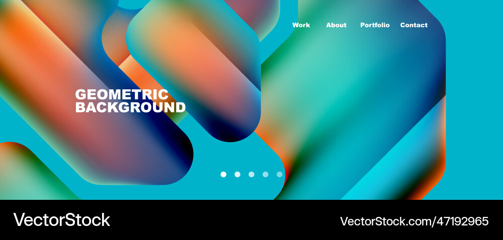 Geometric fluid shapes with liquid colors abstract