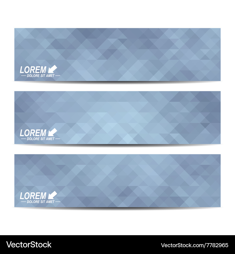 Gray set of banners background with grey Vector Image