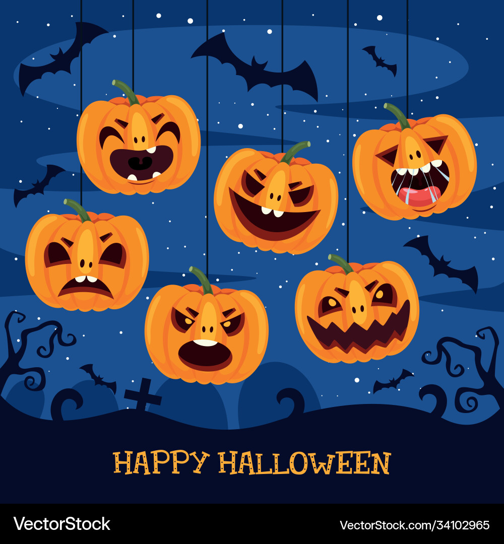 Halloween design with cartoon character Royalty Free Vector