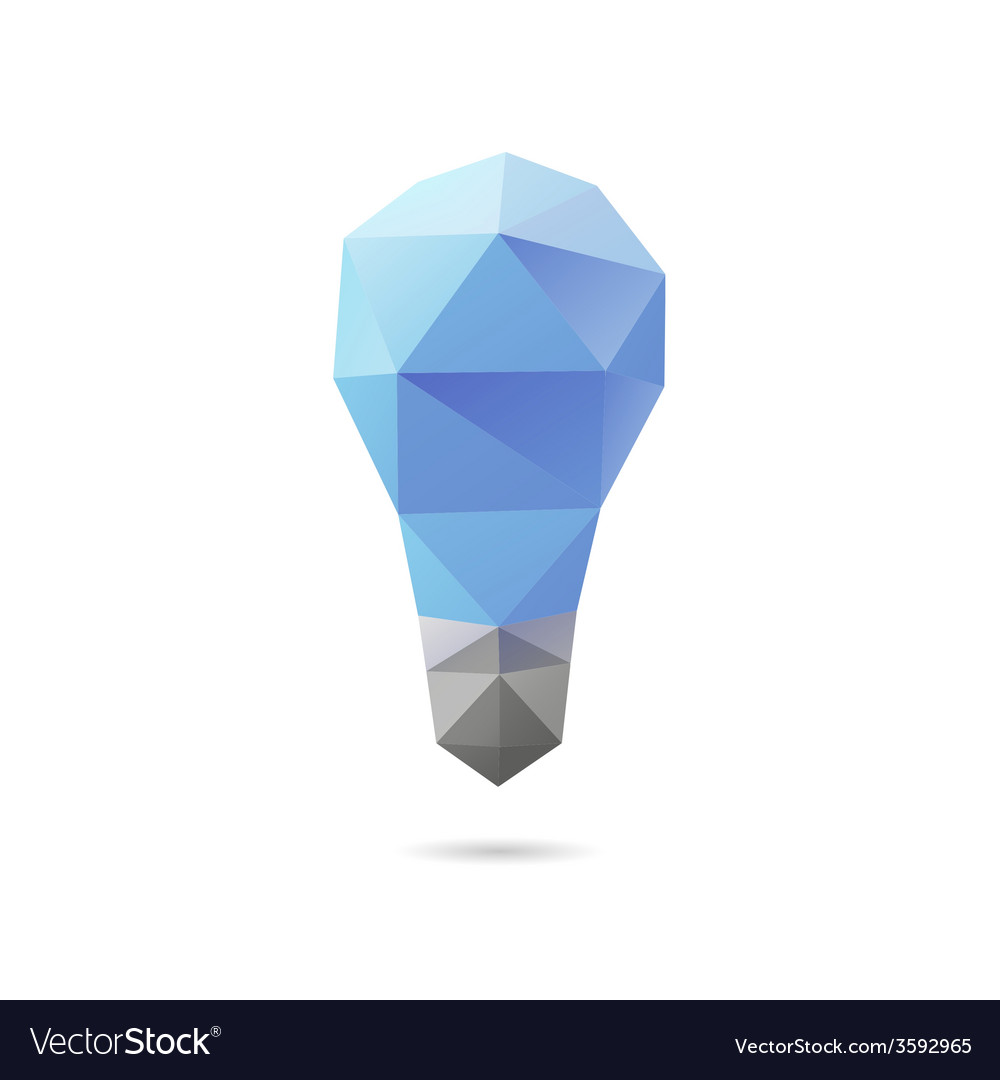 Lightbulb abstract isolated Royalty Free Vector Image