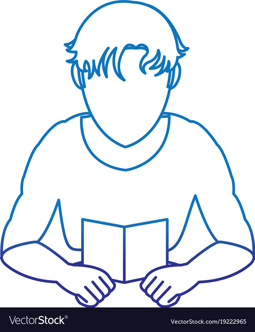 Man reading design Royalty Free Vector Image - VectorStock