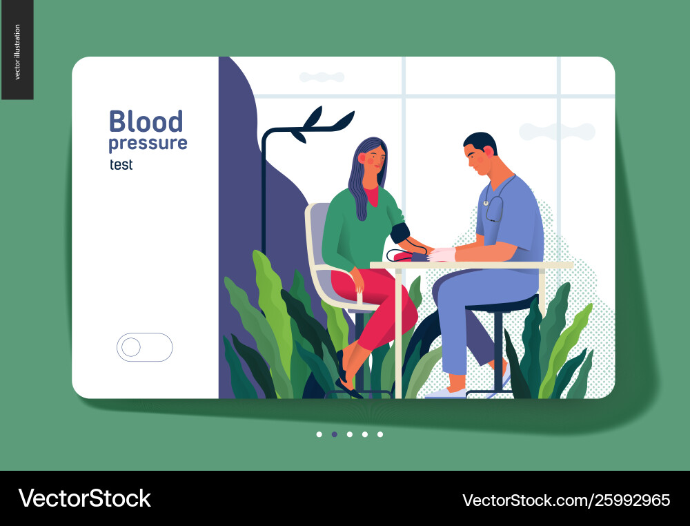 Medical tests template - blood pressure test Vector Image