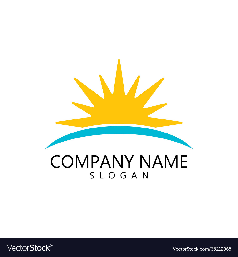Sun logo Royalty Free Vector Image - VectorStock