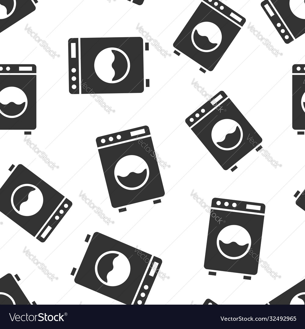 Washing machine icon in flat style washer Vector Image