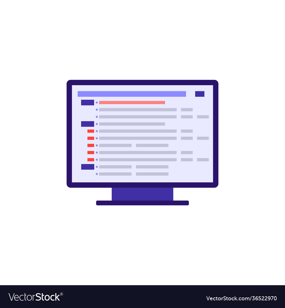 Application development debugging and code Vector Image