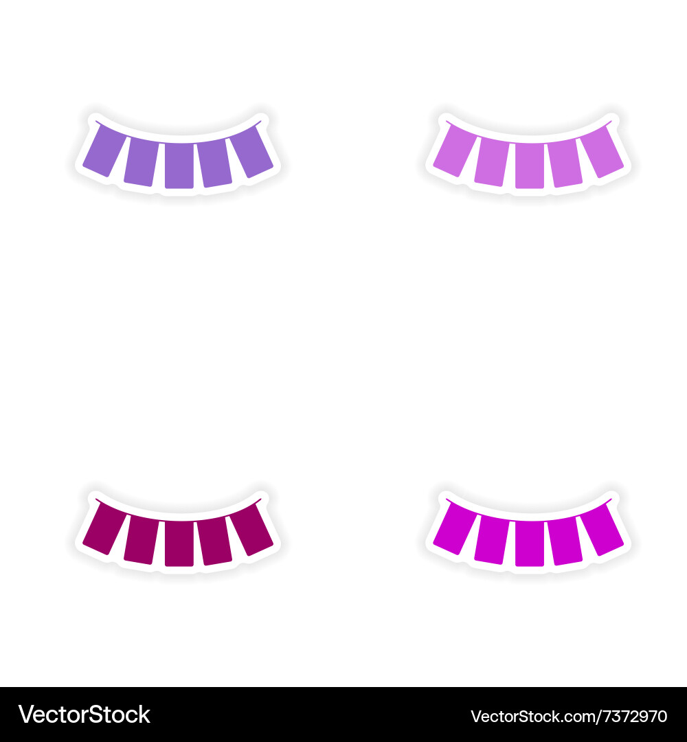 Assembly realistic sticker design on paper Vector Image