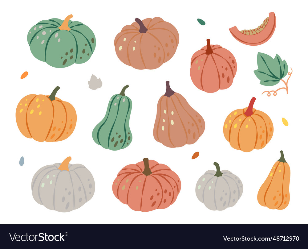Autumn pumpkins halloween Royalty Free Vector Image