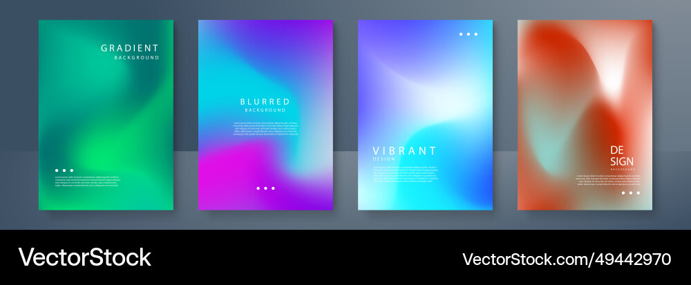 Blurred backgrounds set with modern abstract Vector Image