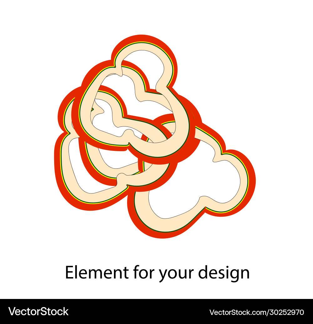 Chopped vegetable sweet pepper rings a slice Vector Image