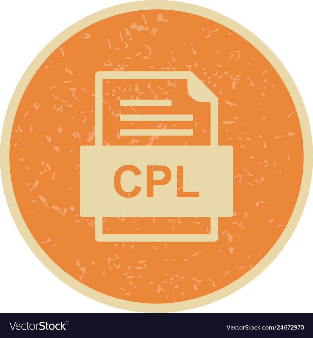 Cpl file document icon Royalty Free Vector Image Cpl file document icon Royalty Free Vector Image