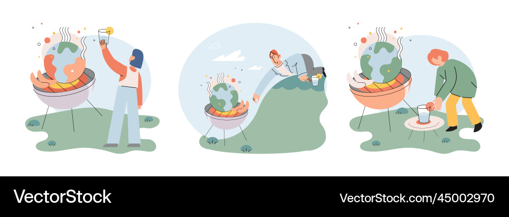 Global warming high temperature and hot weather Vector Image