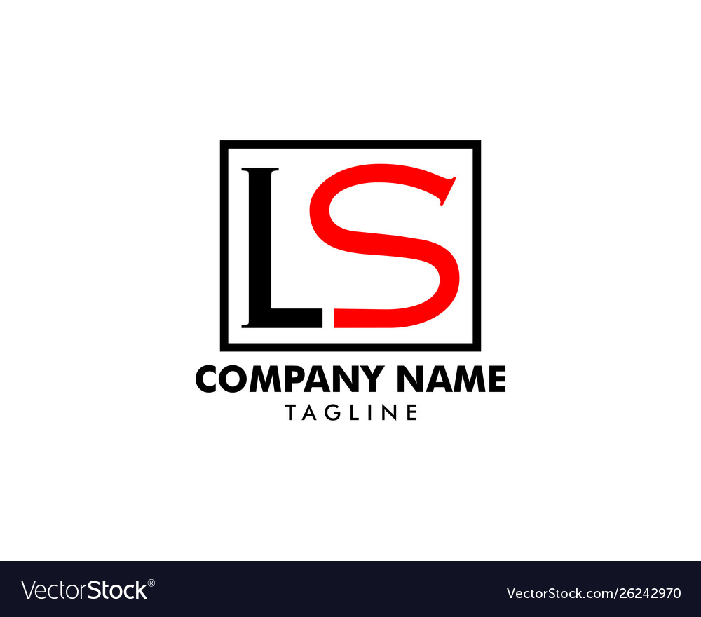 Initial letter ls logo template design Royalty Free Vector