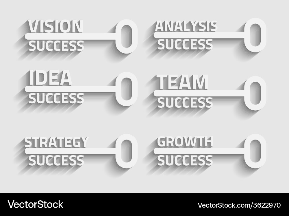 Key with business word Royalty Free Vector Image