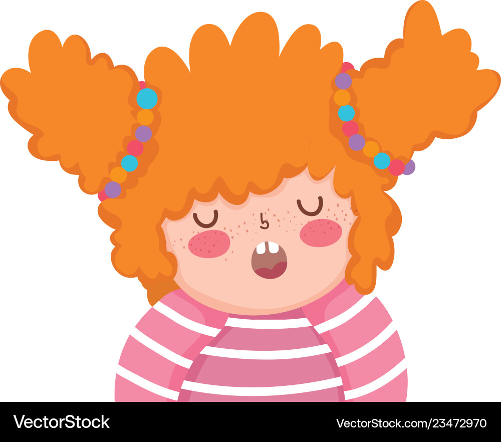 Little chubby girl character Royalty Free Vector Image