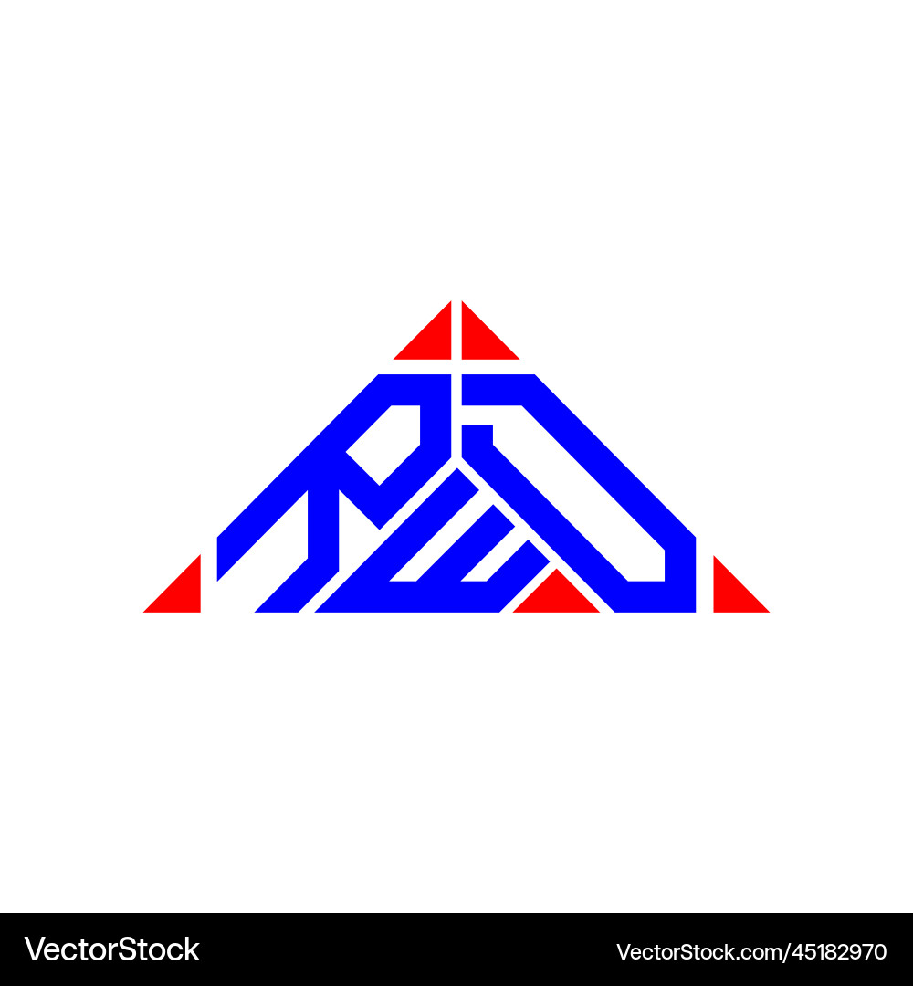 Rwd letter logo creative design with graphic Vector Image