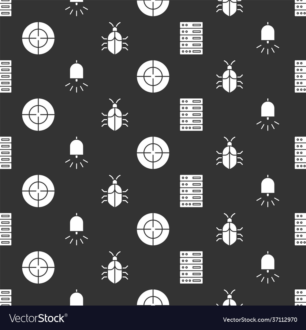 Set server data web hosting ringing alarm bell Vector Image