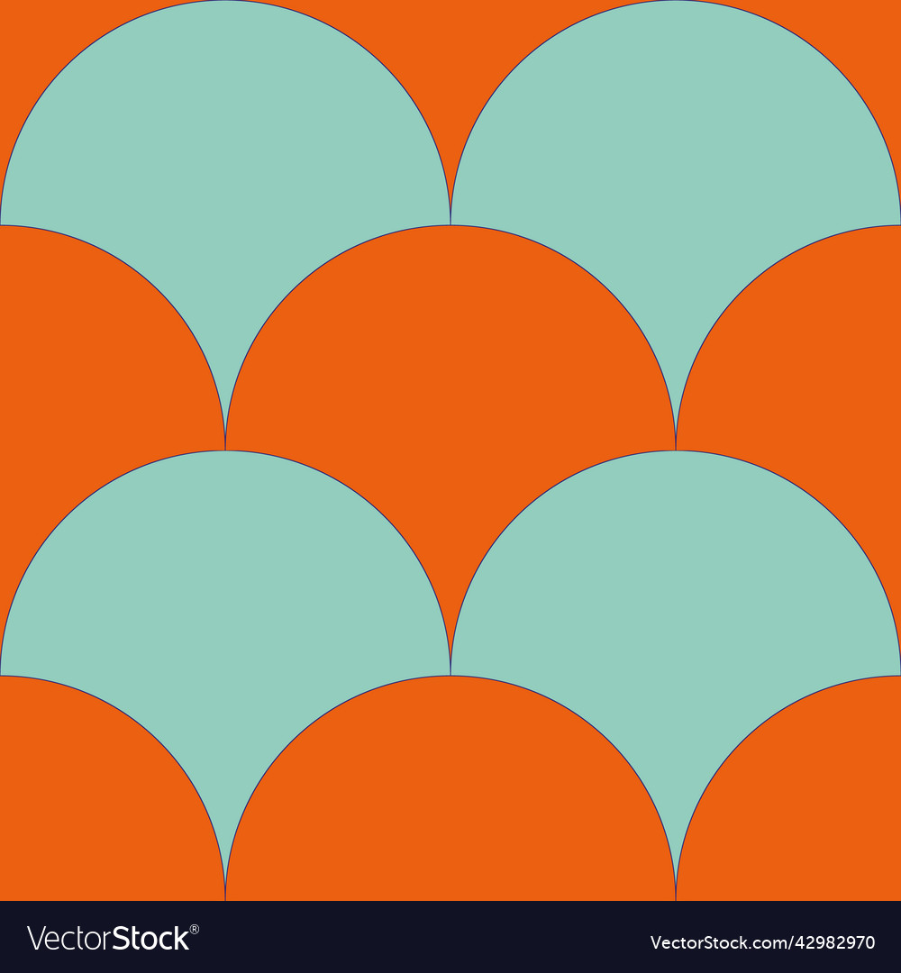 Simple rounded scallop seamless pattern Royalty Free Vector