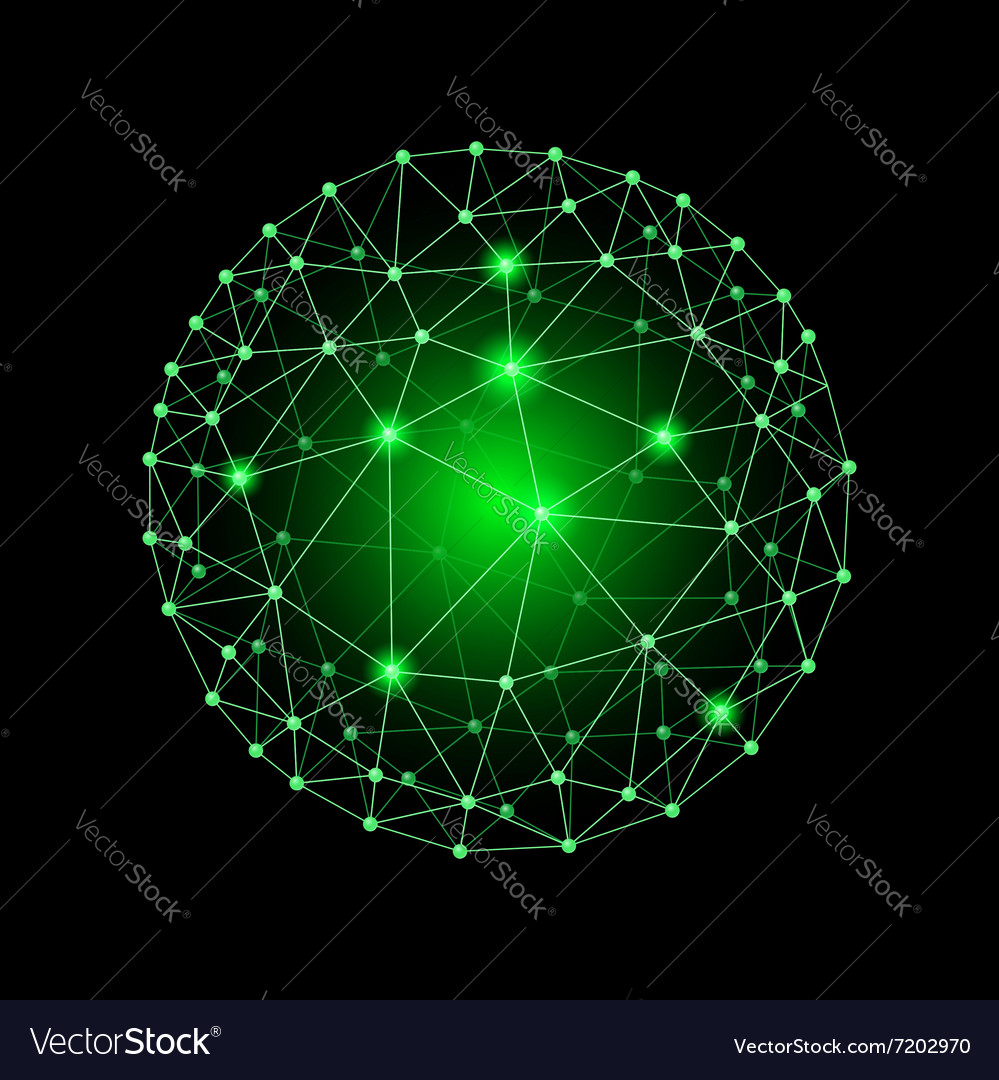 Sphere connected Royalty Free Vector Image - VectorStock