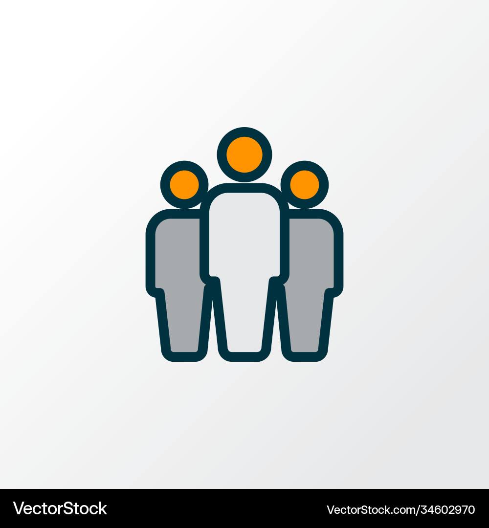 Team icon colored line symbol premium quality Vector Image