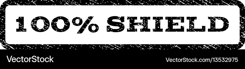 100 percent shield watermark stamp Royalty Free Vector Image