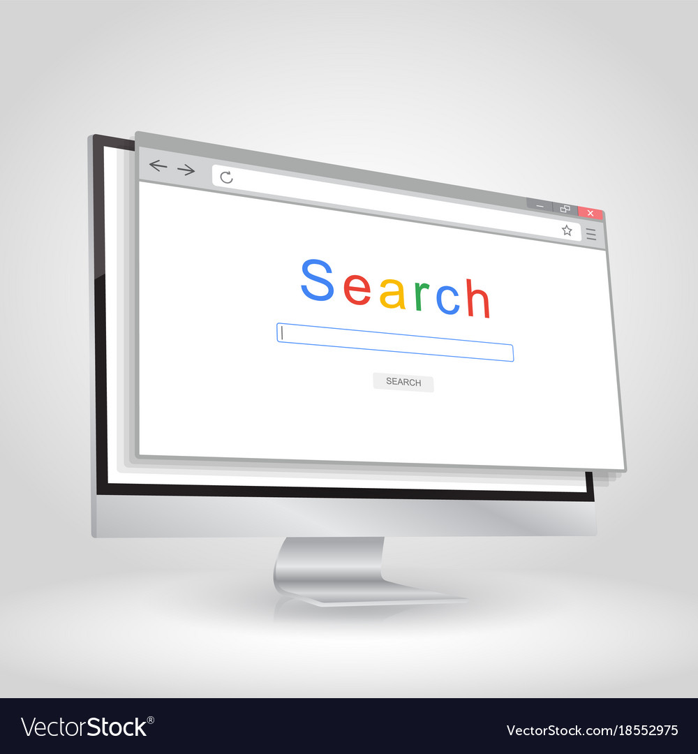 Browser window on white background Royalty Free Vector Image