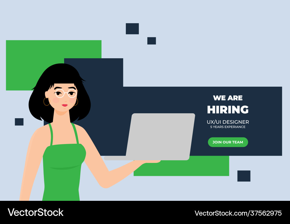 Business hiring and recruiting concept flat Vector Image