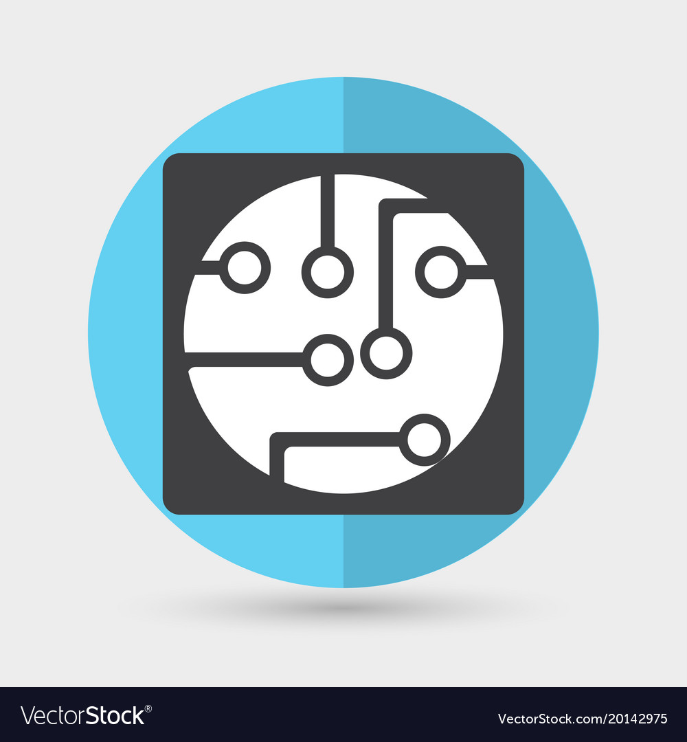 Circuit Board Technology Icon Royalty Free Vector Image