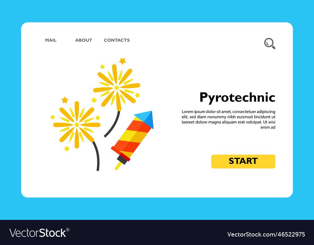 Exploding pyrotechnic rockets icon Royalty Free Vector Image