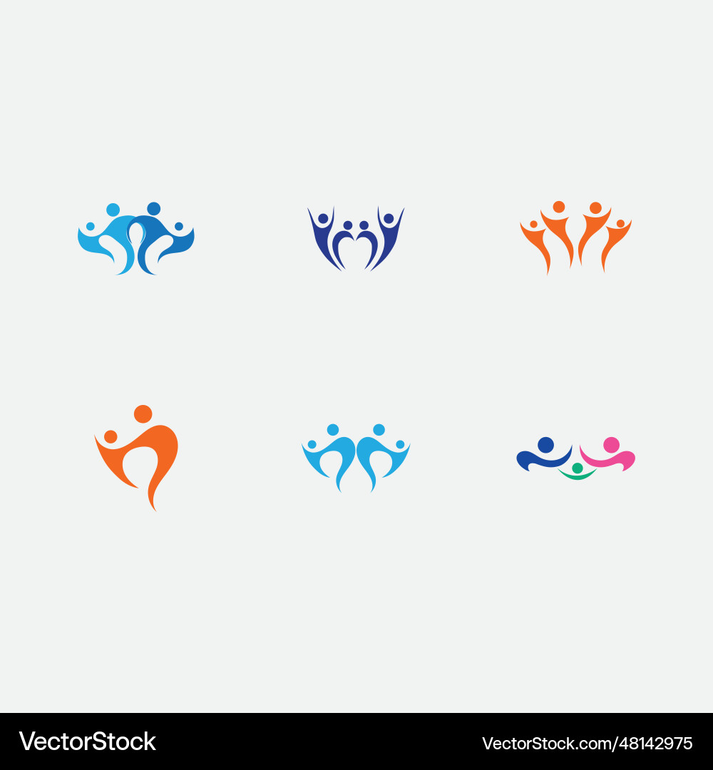 Family logo design template Royalty Free Vector Image