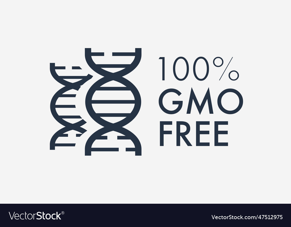 Gmo free label isolated on background Royalty Free Vector