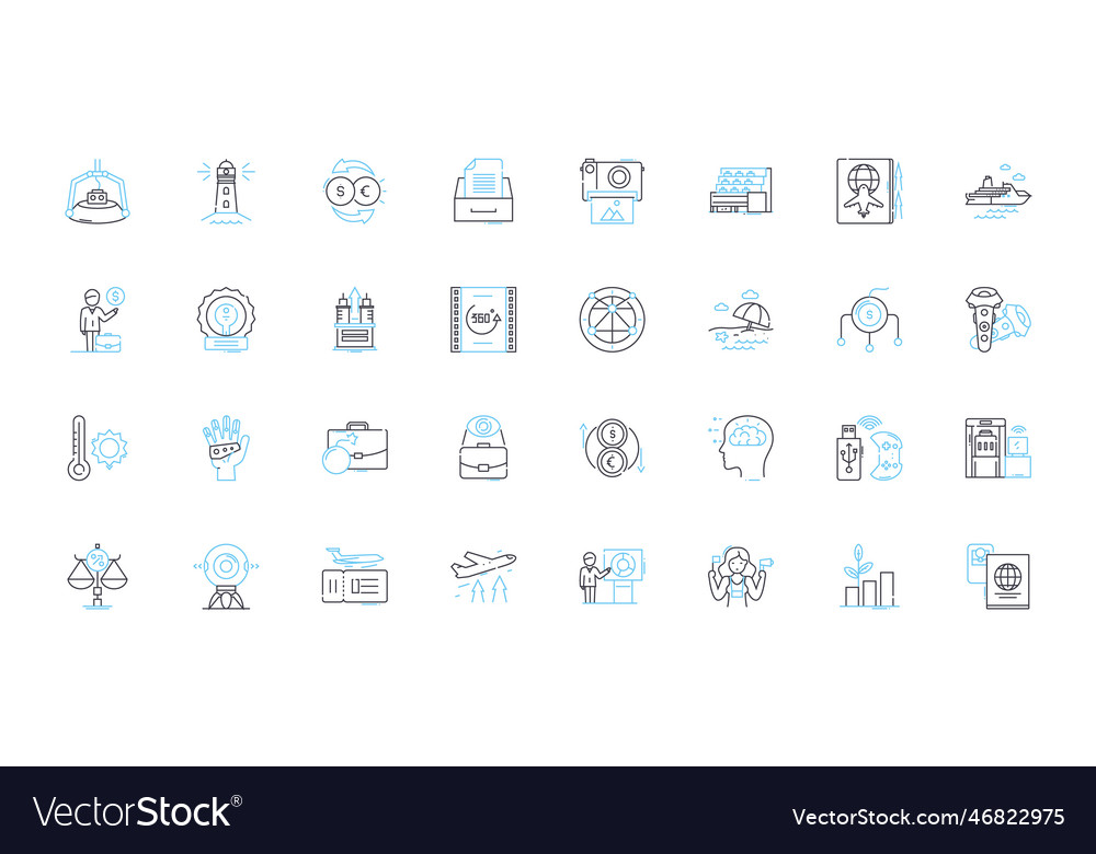 Information technology linear icons set Royalty Free Vector Information technology linear icons set Royalty Free Vector