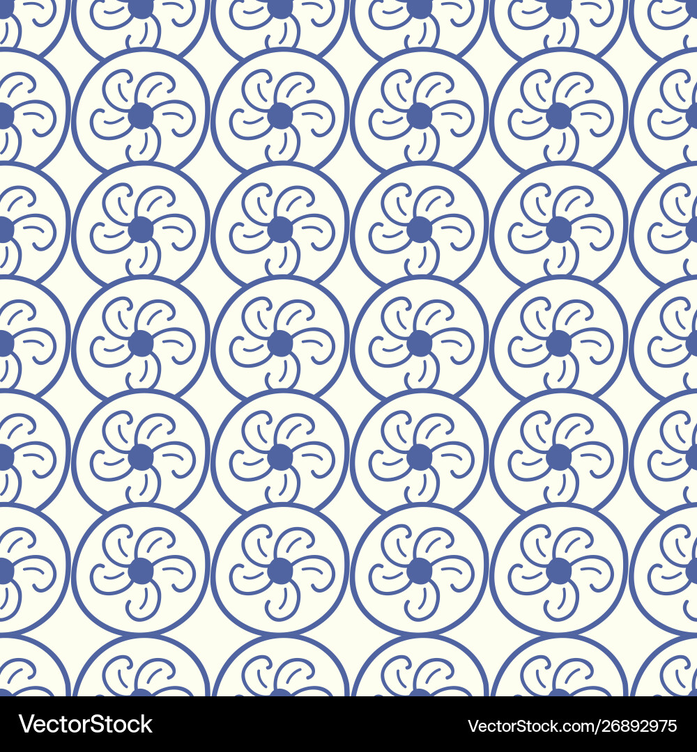 Japanese chinese traditional asian blue pattern Vector Image