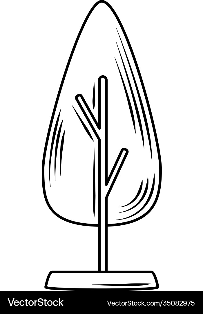 Tree nature ecology plant linear style icon Vector Image