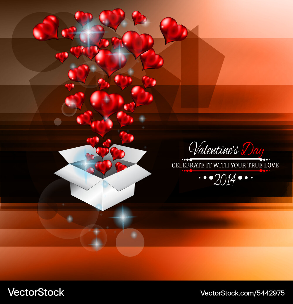 Valentines day template with stunning hearts Vector Image