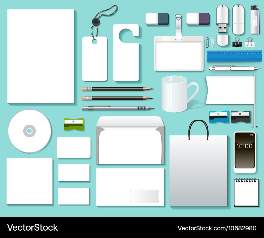 A set mock-up of design templates Royalty Free Vector Image