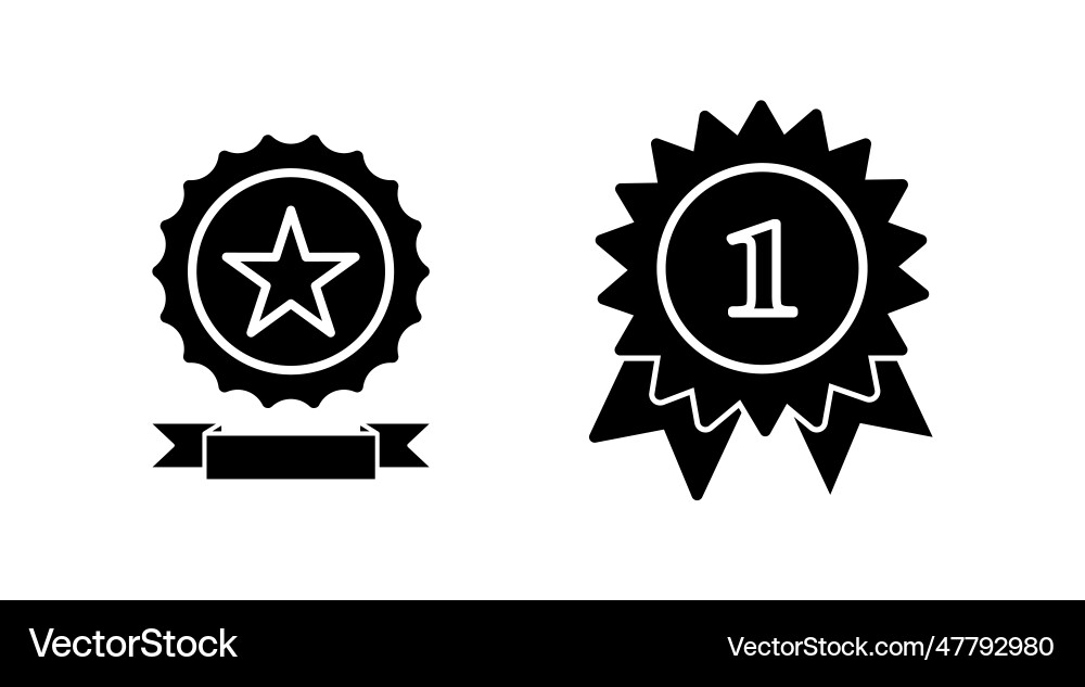 Achieve icon medal award certificate Royalty Free Vector