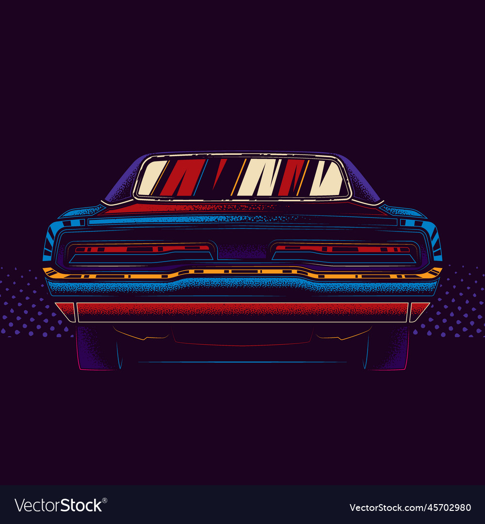 American Muscle Car Royalty Free Vector Image Vectorstock