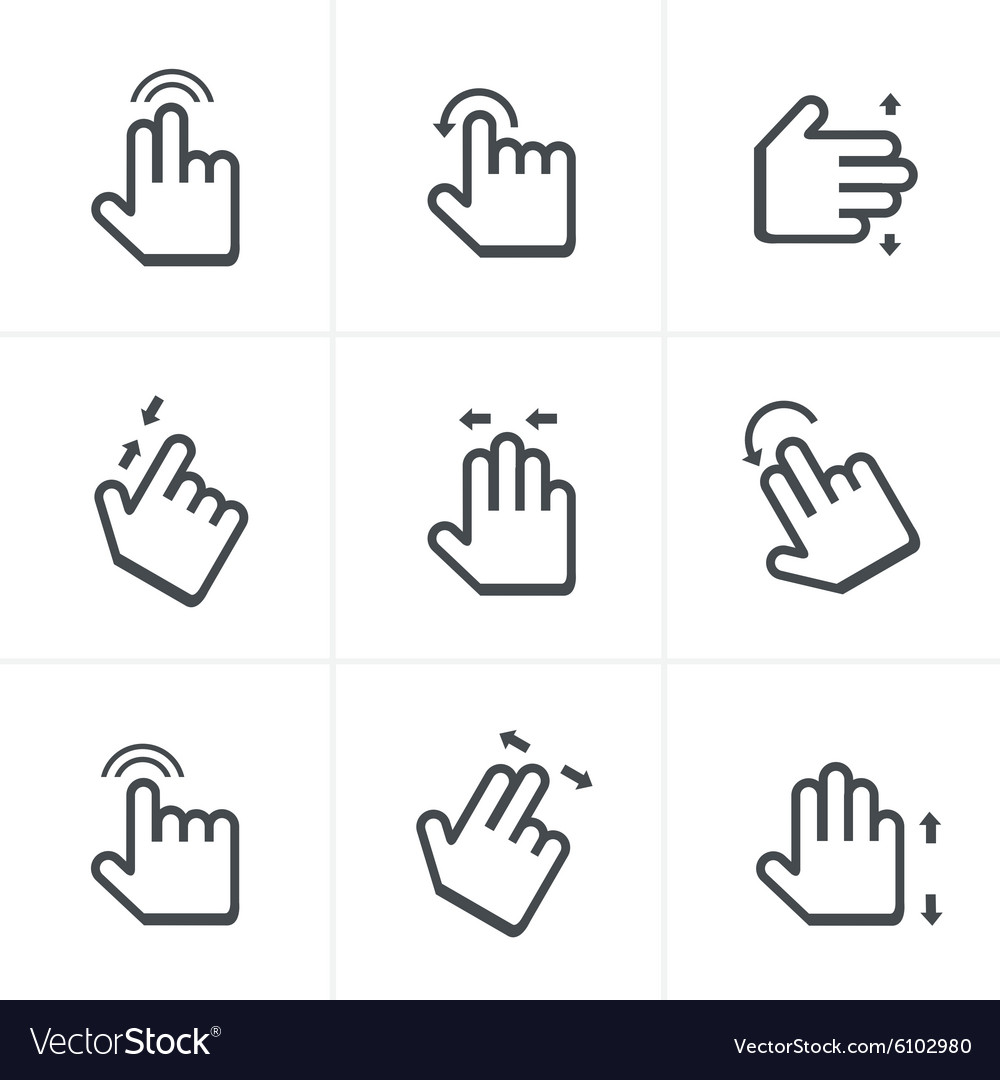 Basic human gestures using modern Royalty Free Vector Image