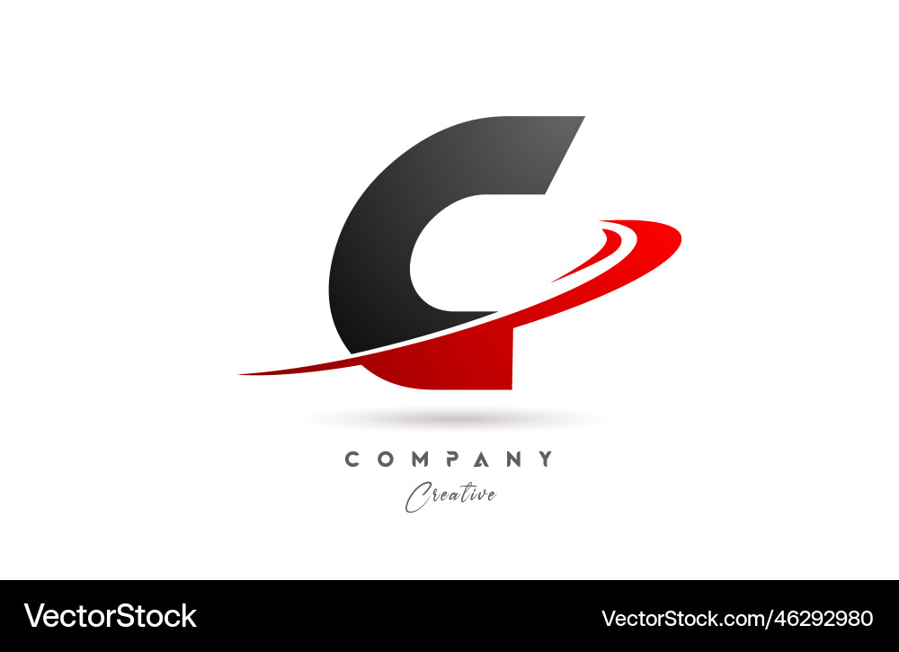 Black grey c alphabet letter logo icon design Vector Image