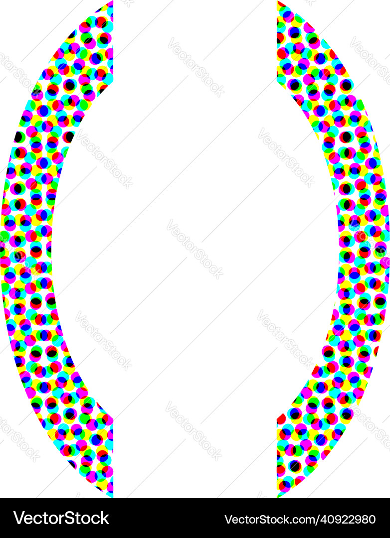 Colorful halftone font design symbol Royalty Free Vector