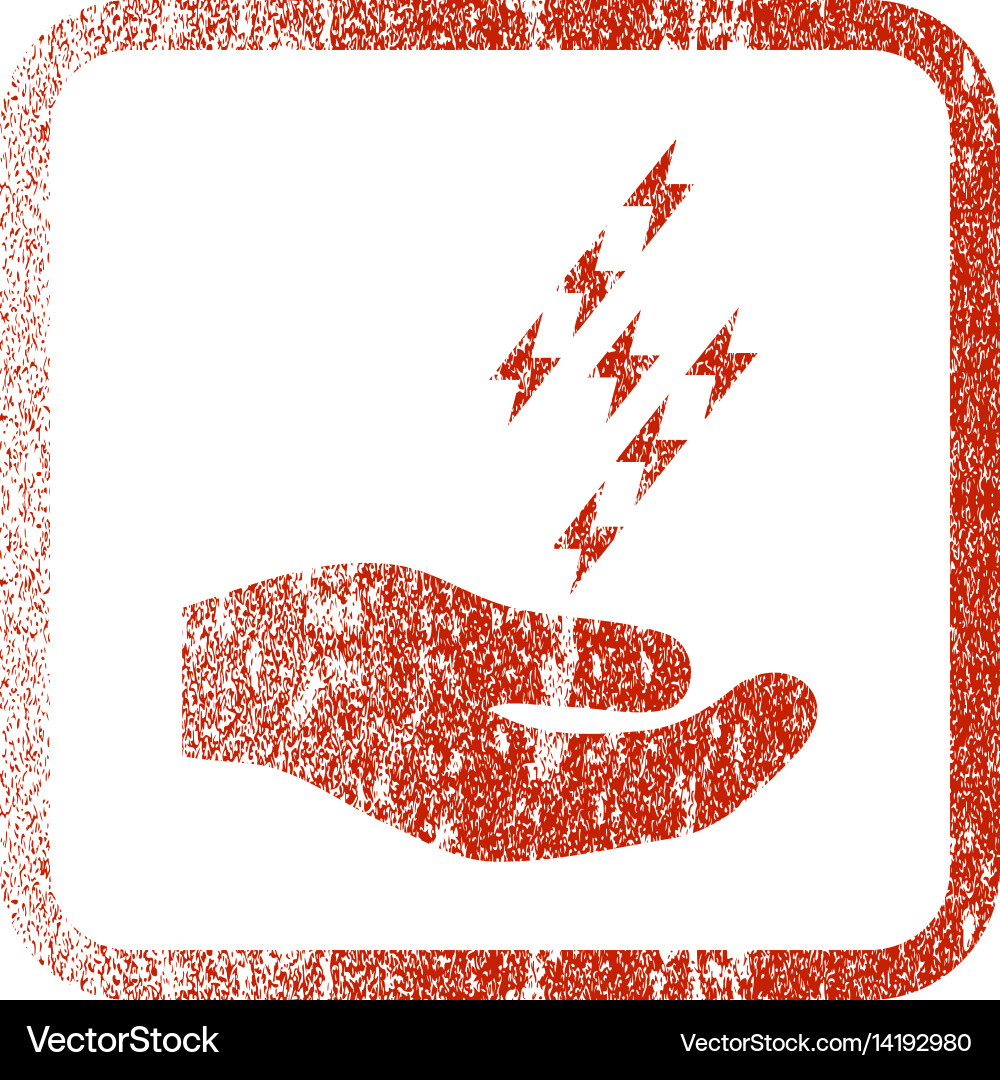Electric energy offer hand framed textured icon Vector Image