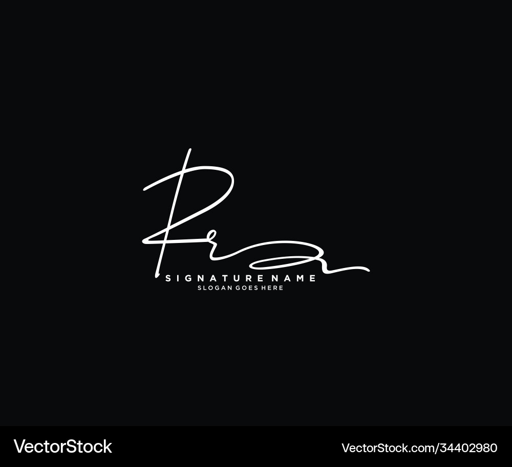 Letter rr signature logo template Royalty Free Vector Image
