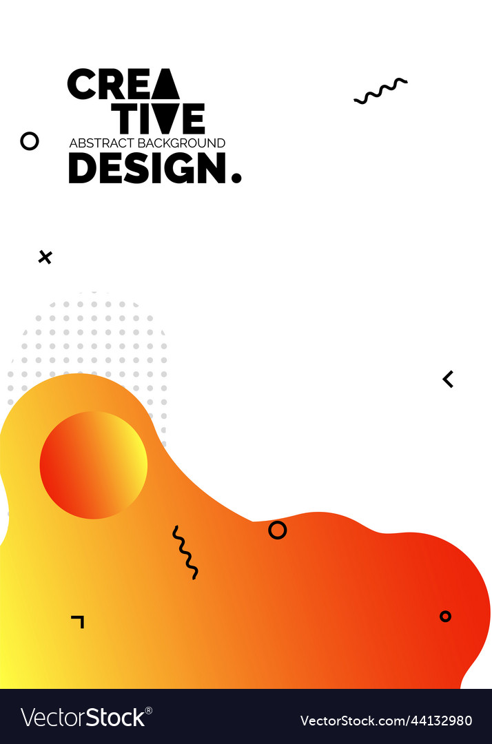 Liquid color shapes for composition poster Vector Image